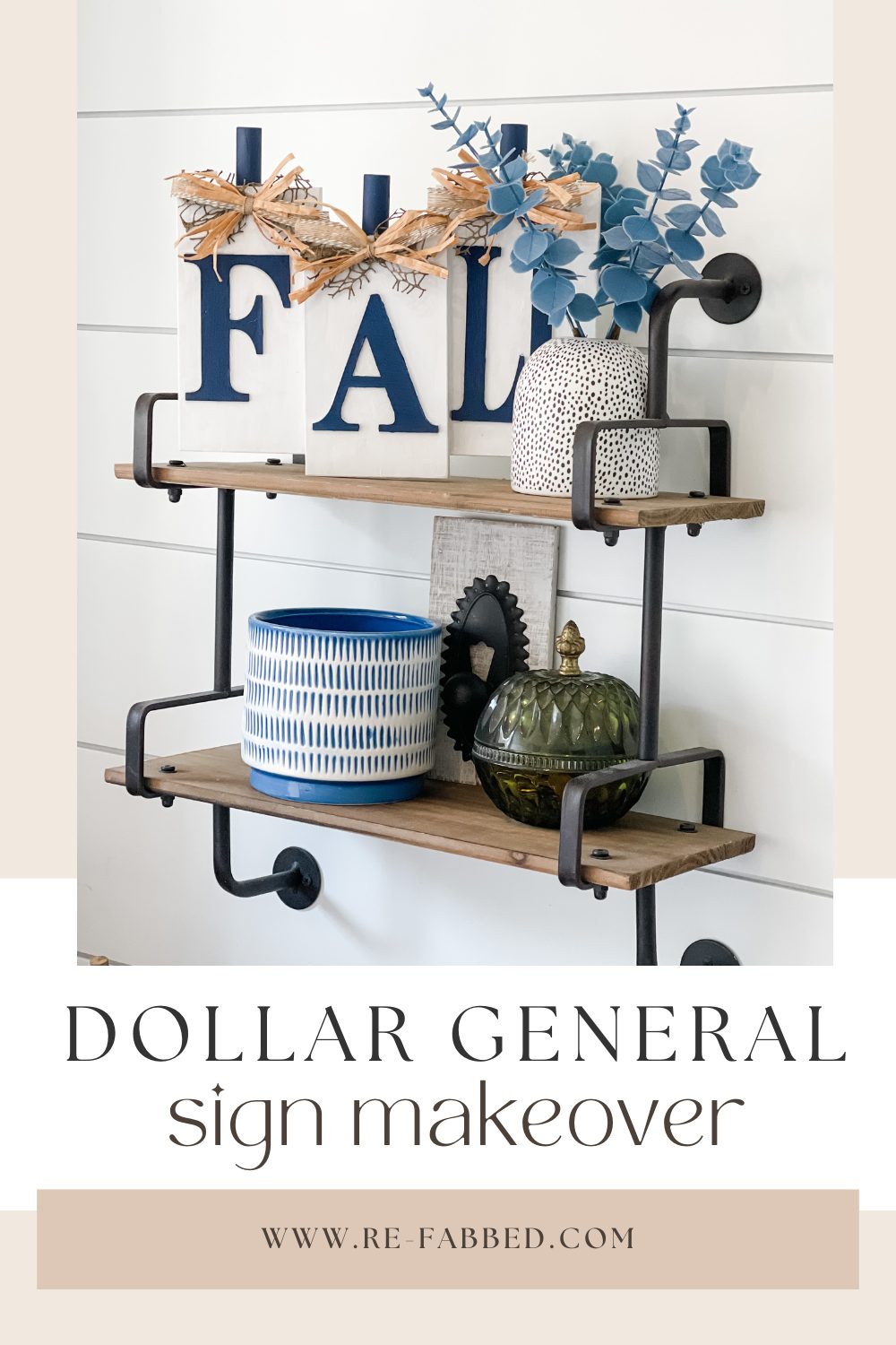 dollar general fall sign makeover - Re-Fabbed