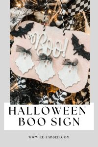 diy dollar tree boo sign - Re-Fabbed