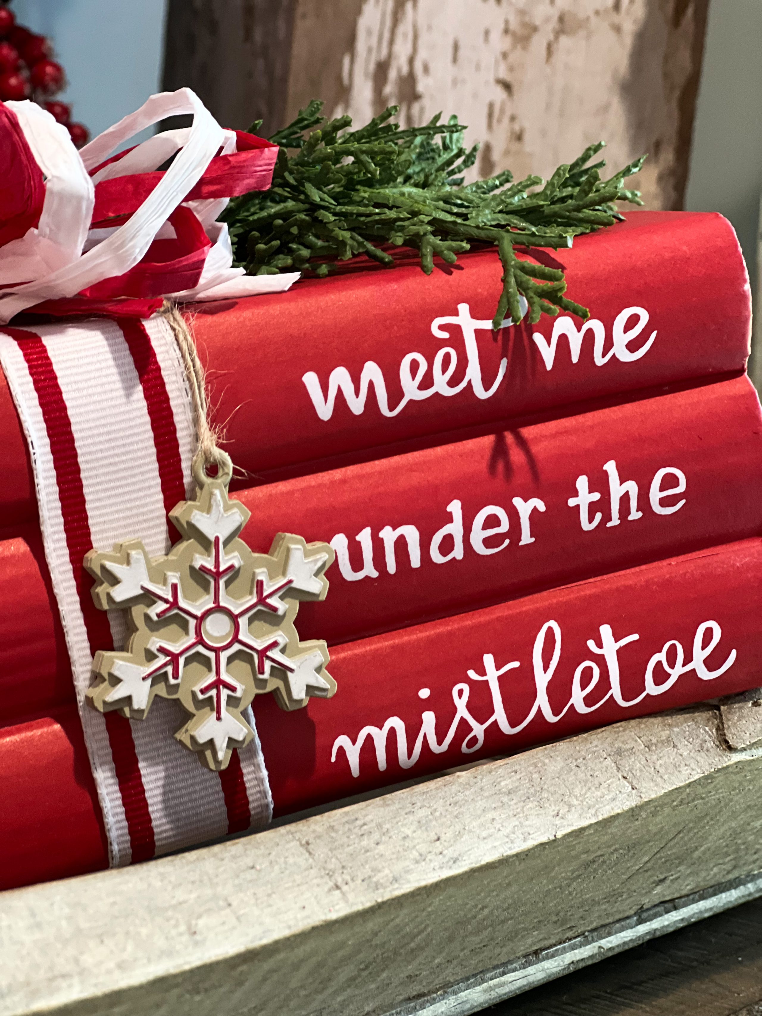 diy dollar store christmas book makeover - Re-Fabbed