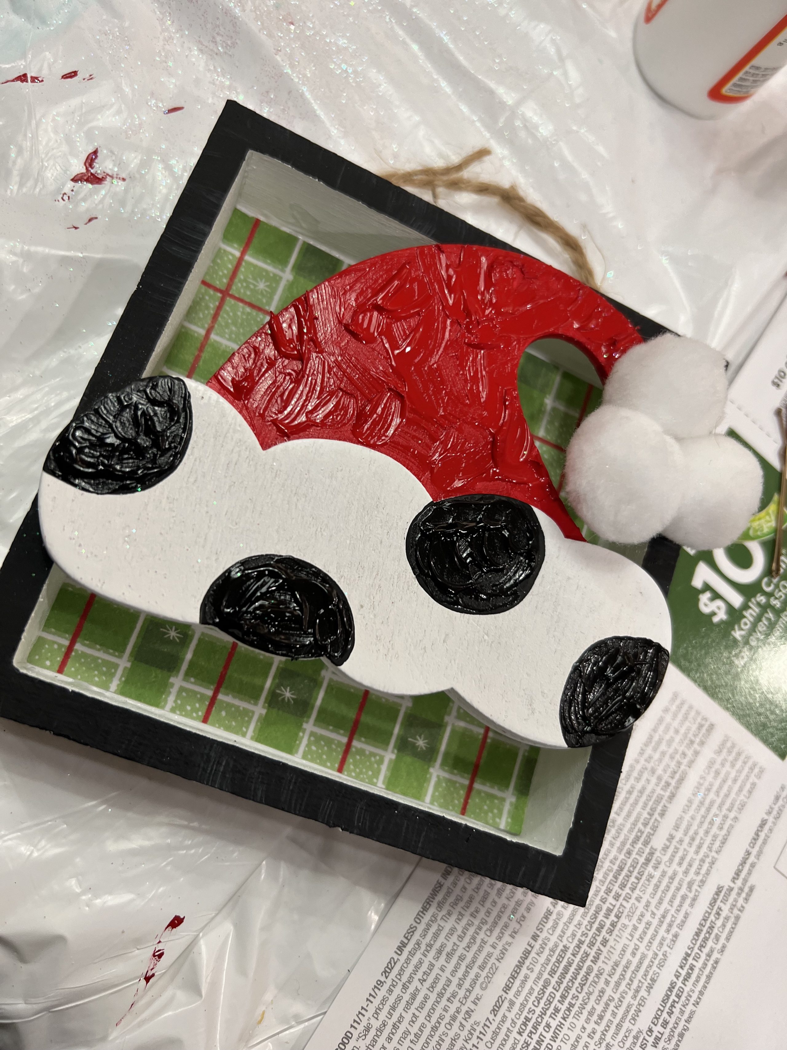 diy santa hat christmas ornament - Re-Fabbed