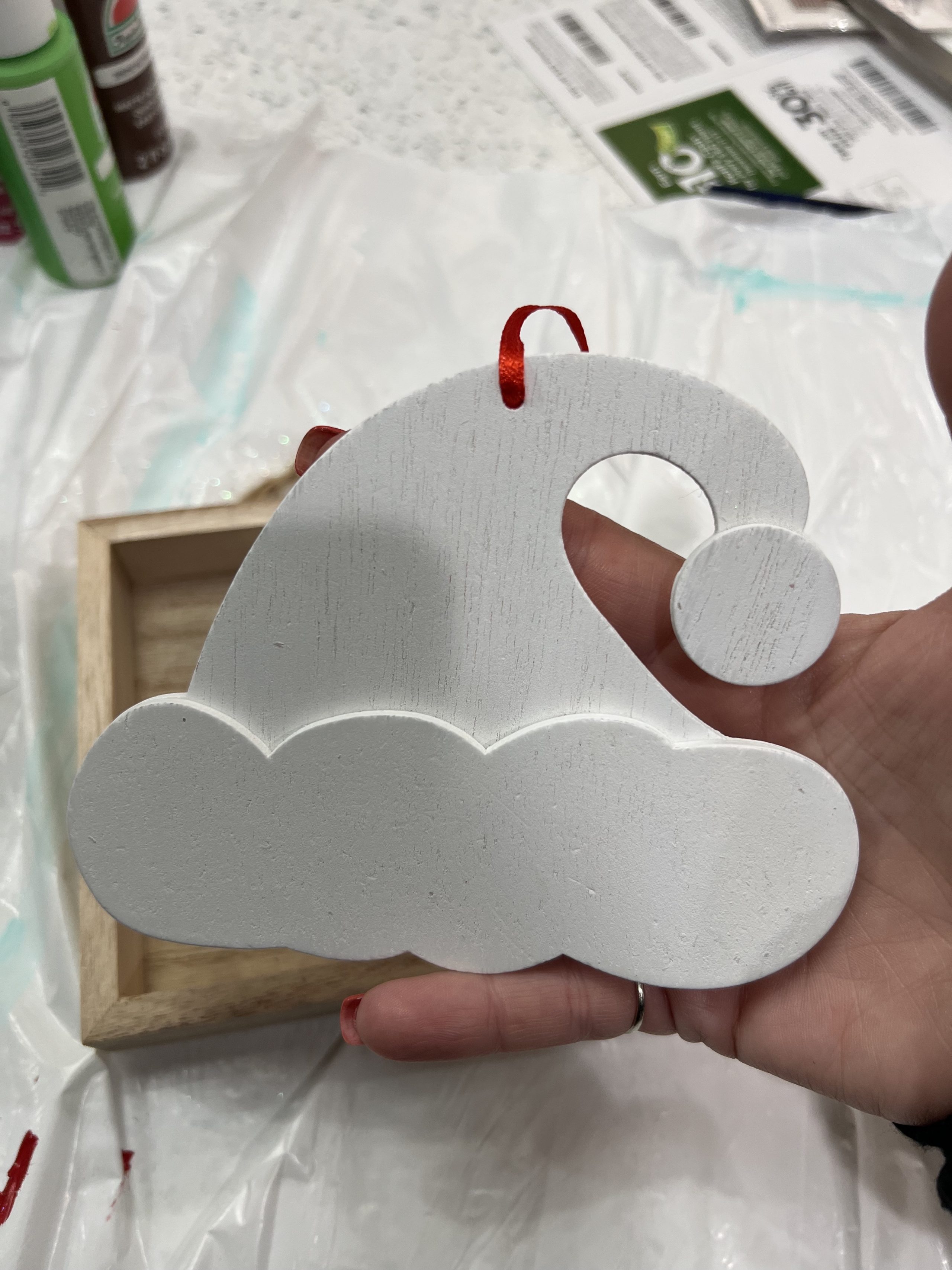 diy santa hat christmas ornament - Re-Fabbed