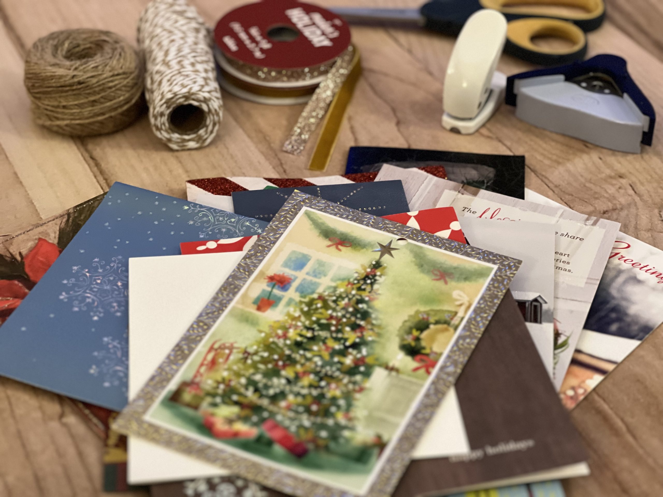 christmas card gift tags - Re-Fabbed