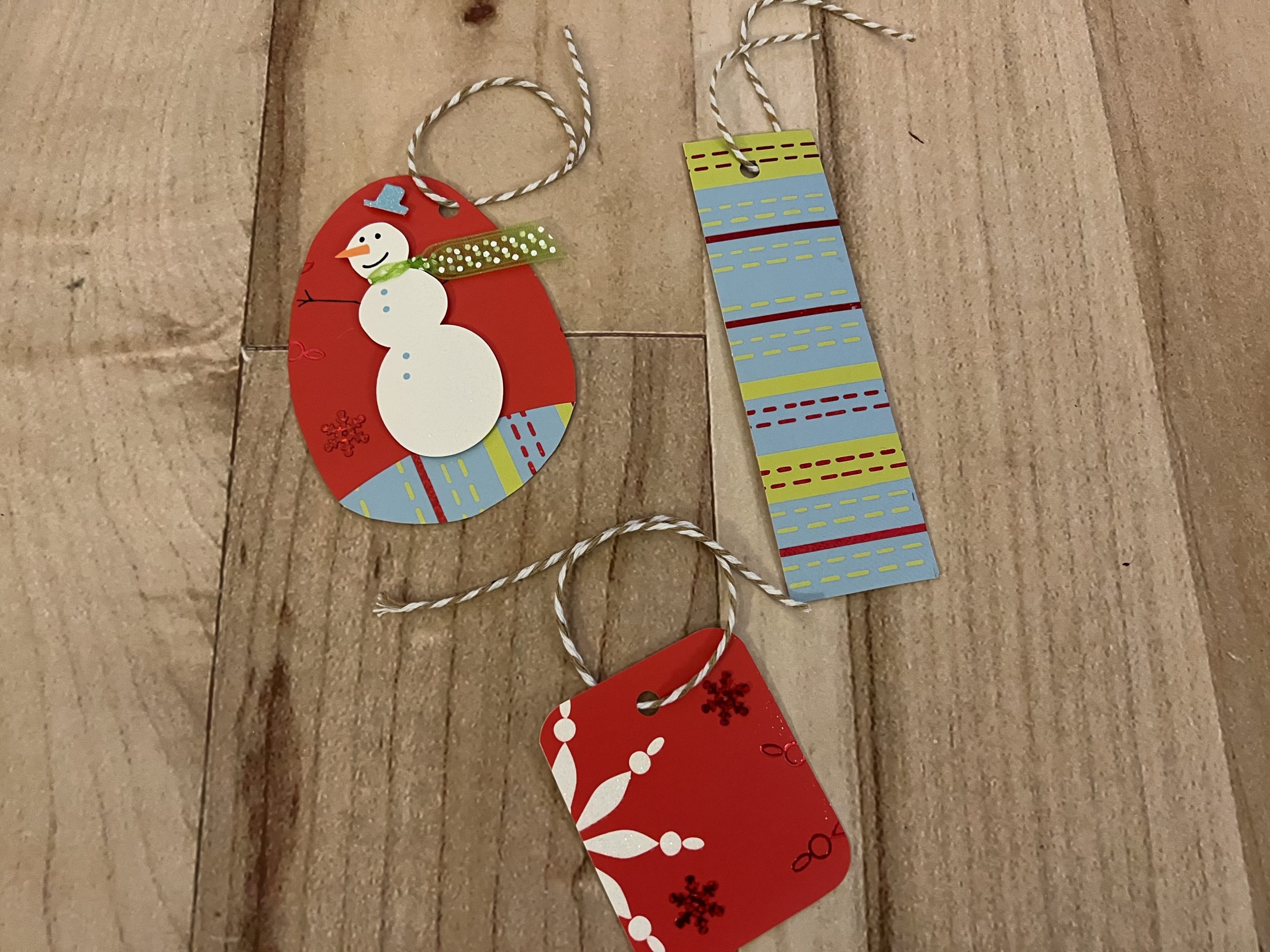 christmas card gift tags - Re-Fabbed