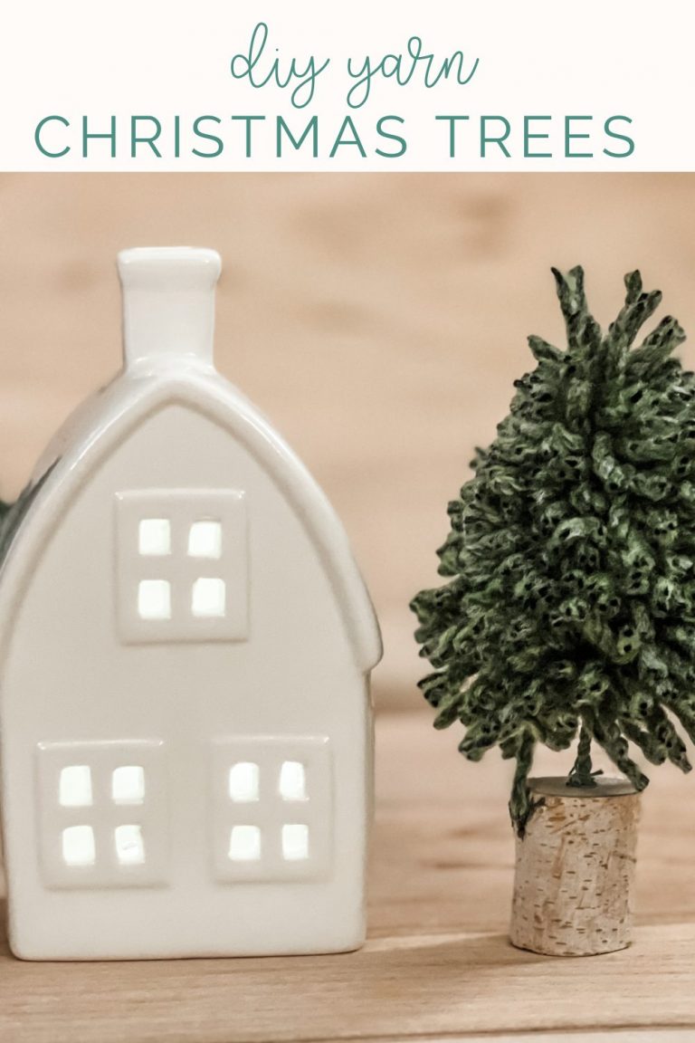 diy yarn christmas trees - Re-Fabbed
