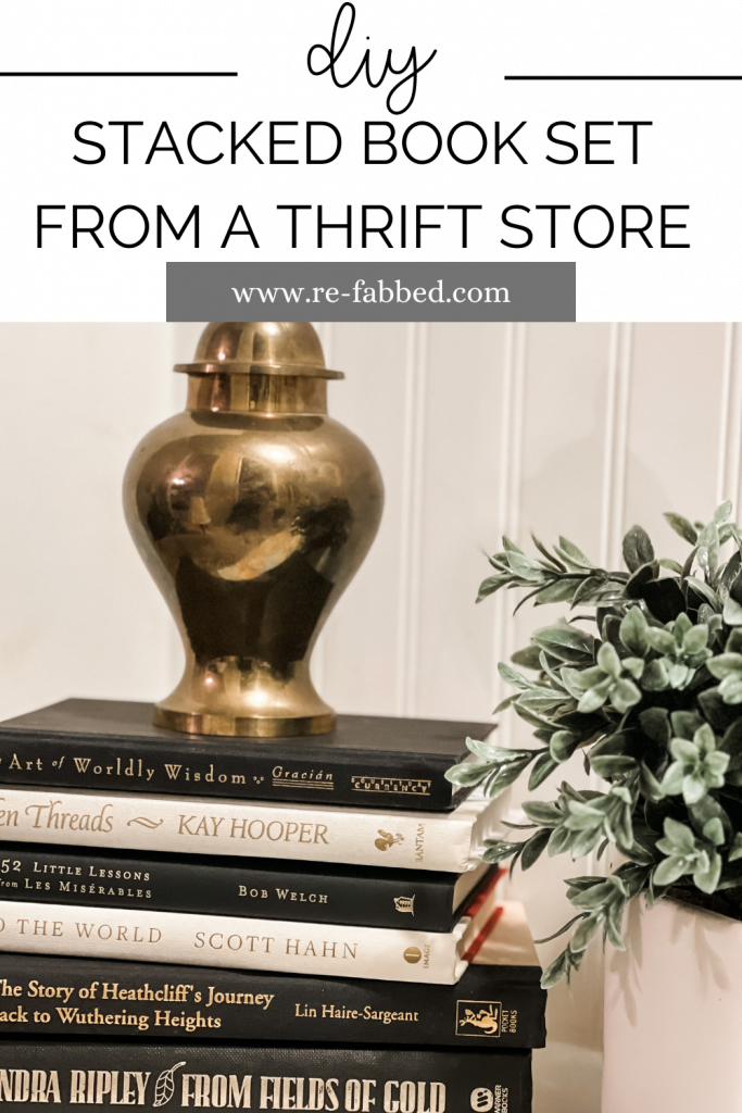 diy-stacked-book-set-from-thrift-store - Re-Fabbed