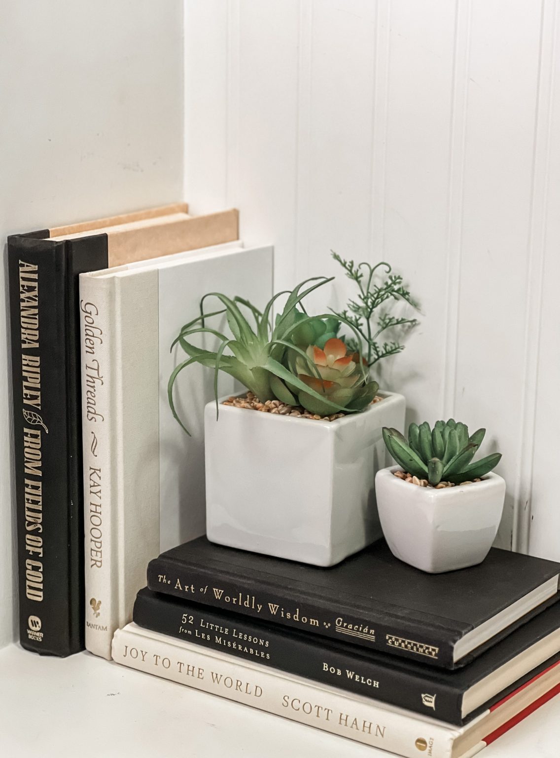 thrift store stacked books diy - Re-Fabbed