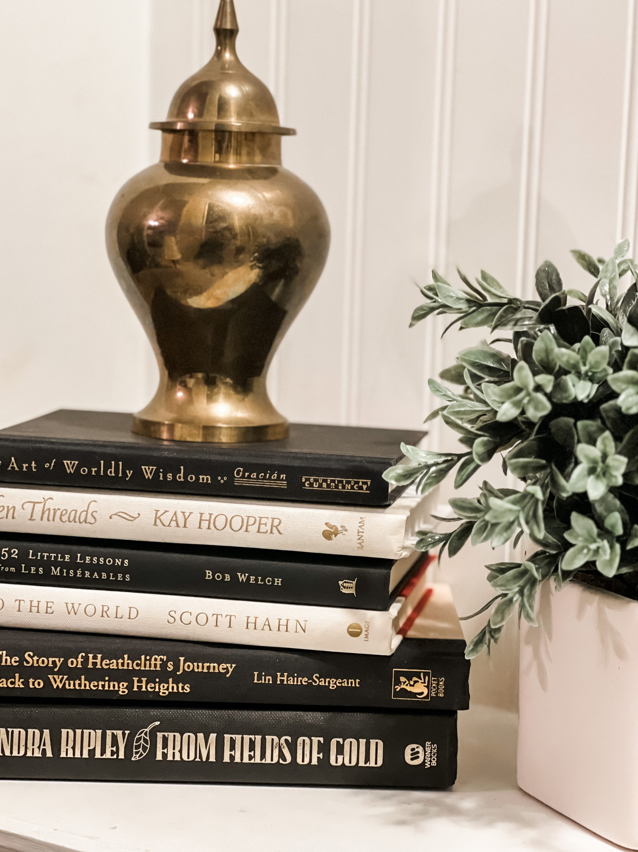 thrift store stacked books diy - Re-Fabbed