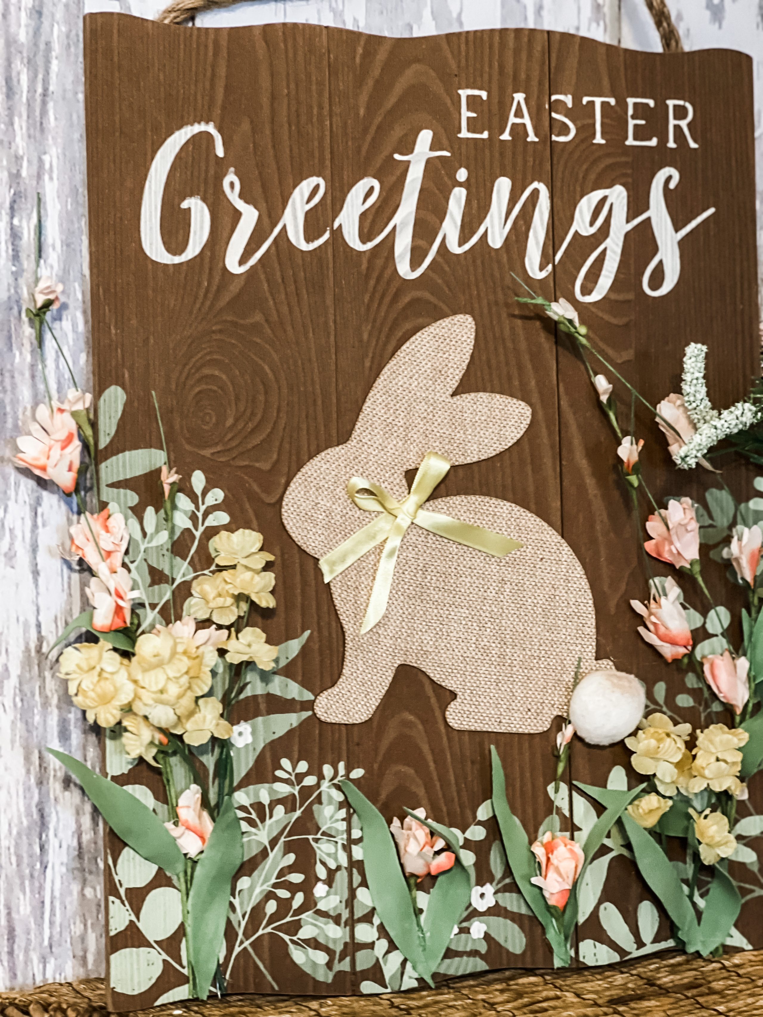 dollar tree easter sign makeover - Re-Fabbed