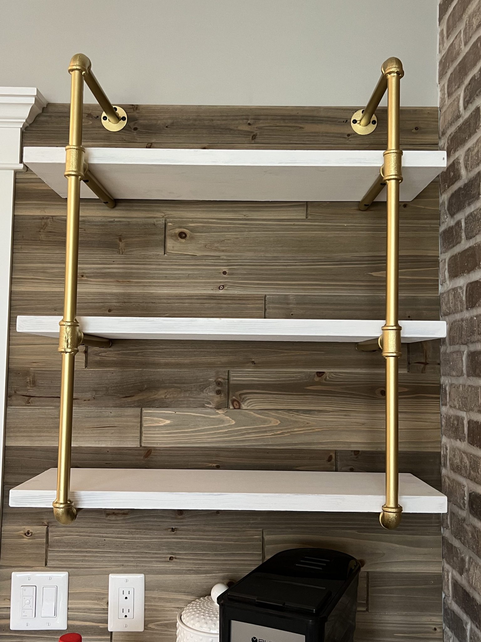 painted coffee bar makeover - Re-Fabbed