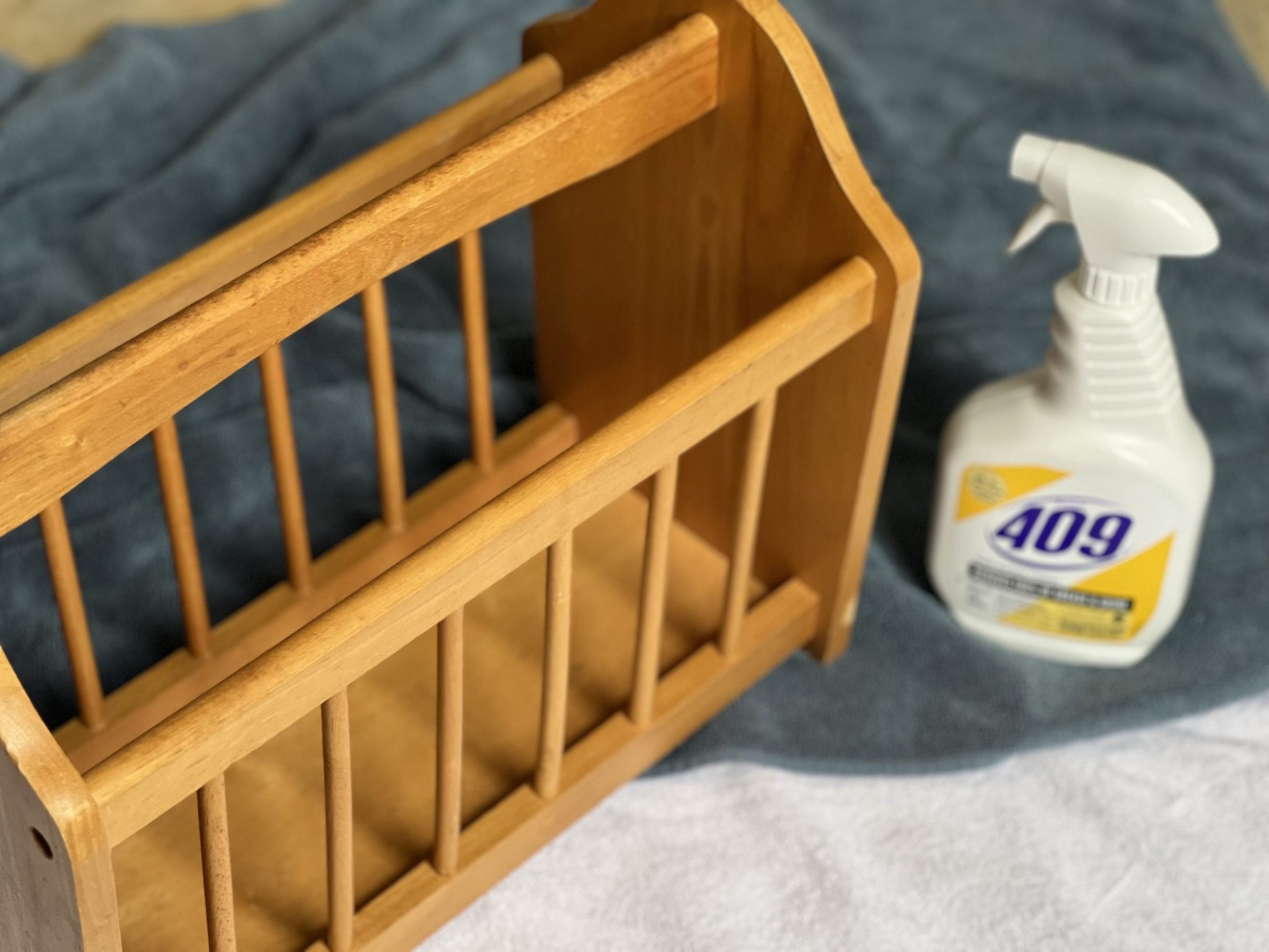 magazine rack makeover - Re-Fabbed