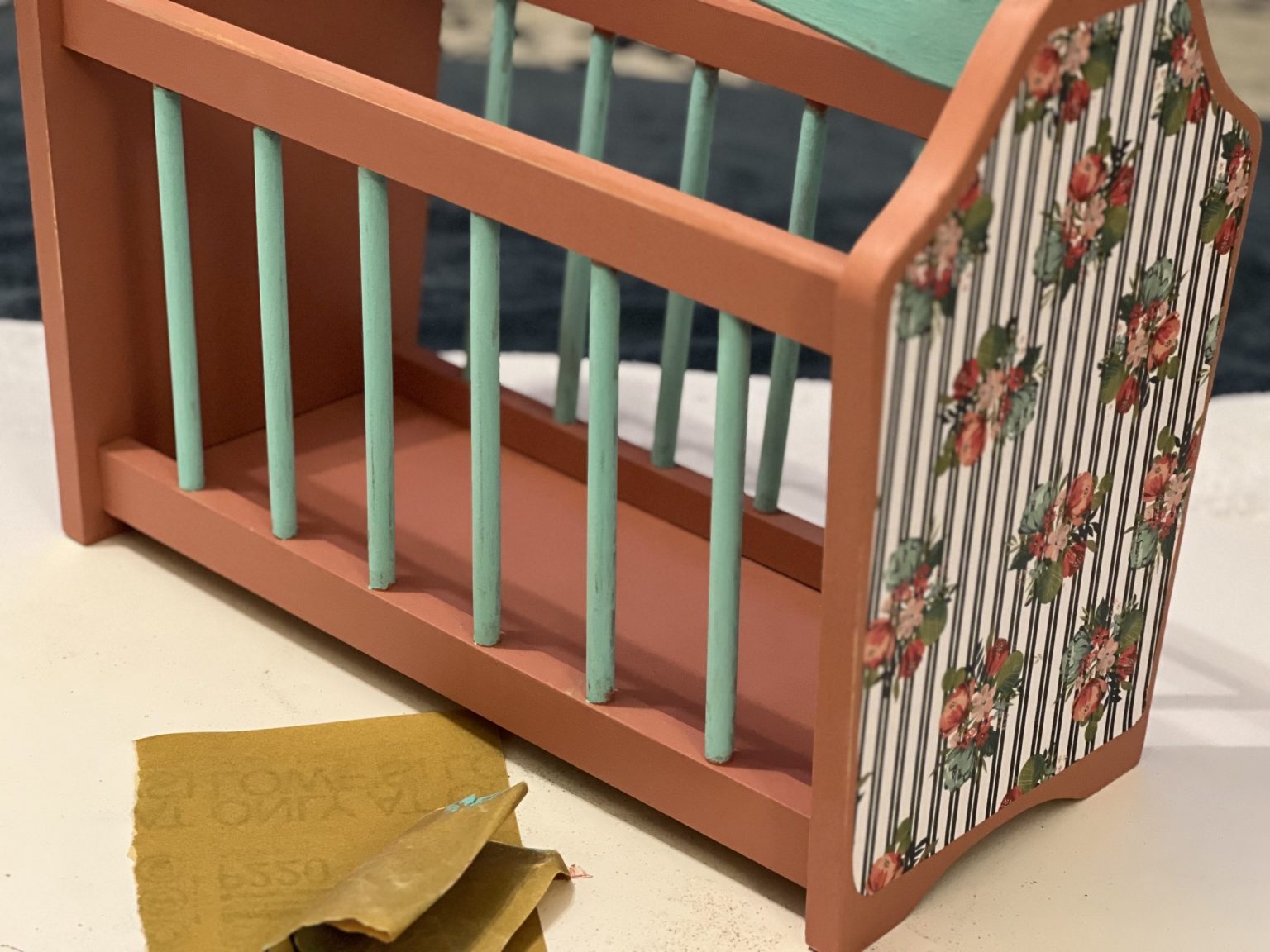 magazine rack makeover - Re-Fabbed