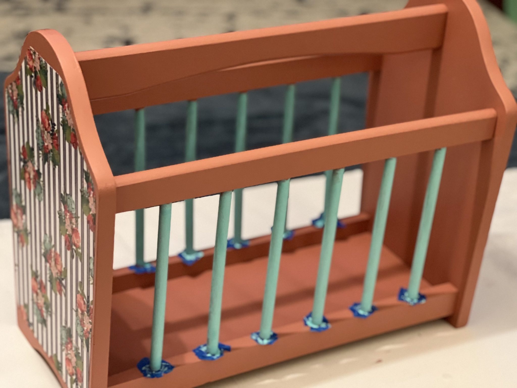 magazine rack makeover - Re-Fabbed