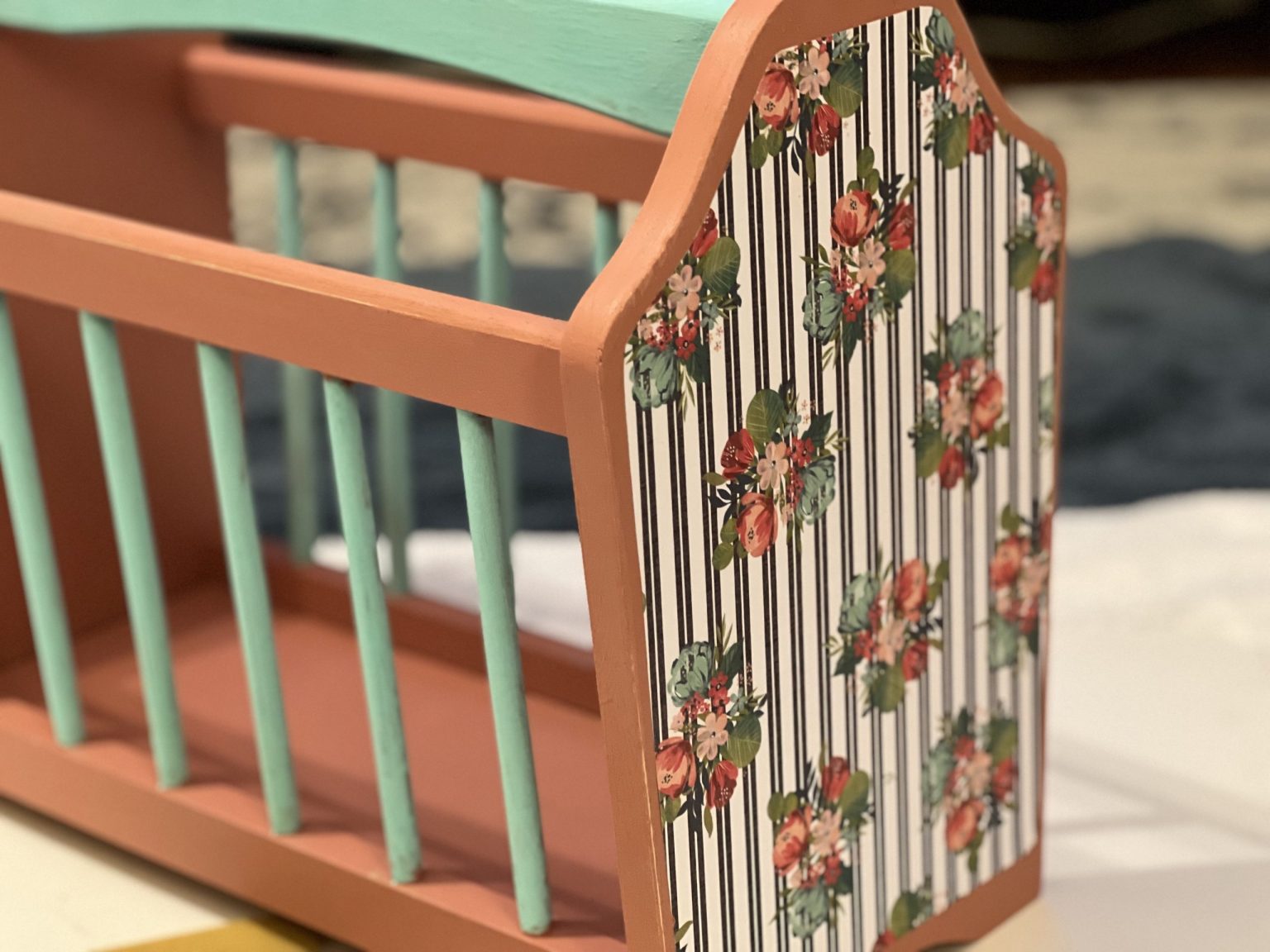 magazine rack makeover - Re-Fabbed