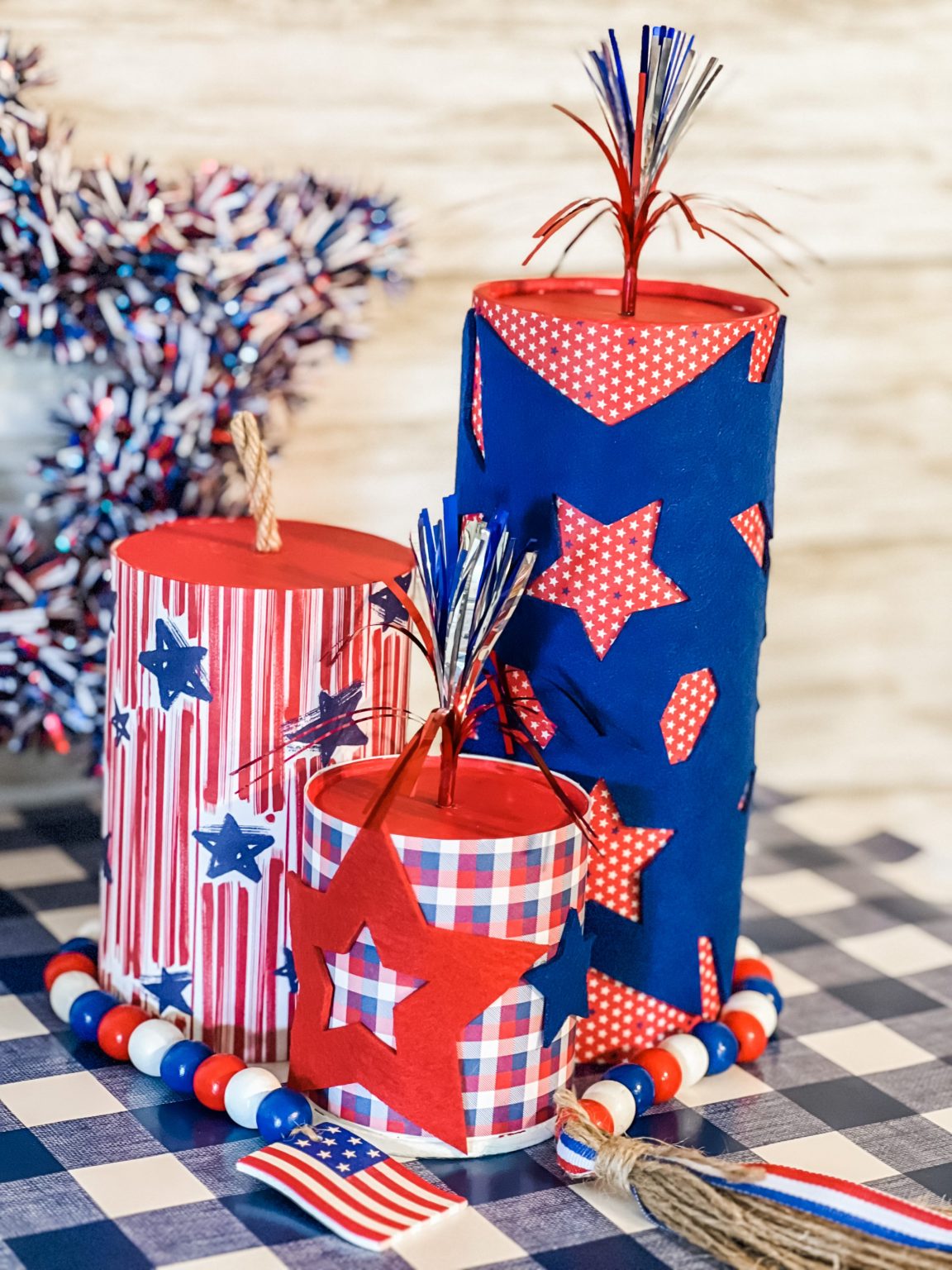 how to make diy firework decorations for table - Re-Fabbed
