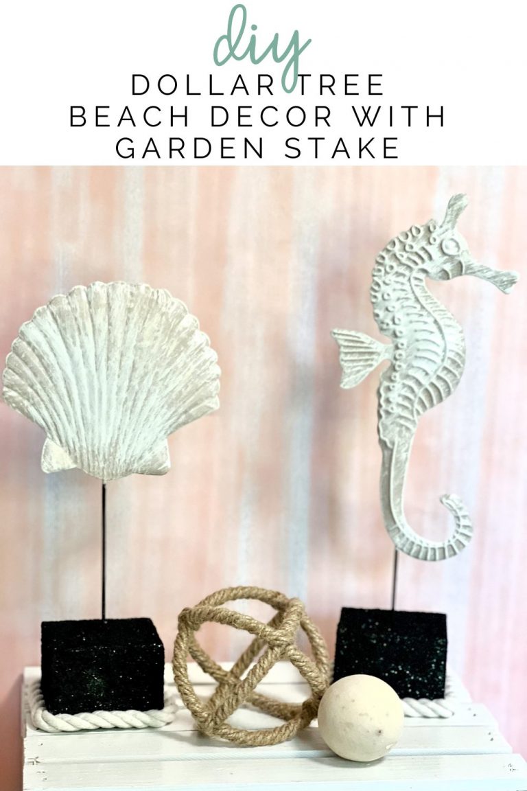 how to make dollar tree coastal decor using a garden stake - Re-Fabbed