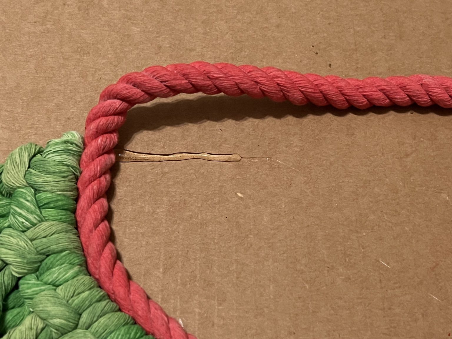 how to make a watermelon with cotton rope - Re-Fabbed