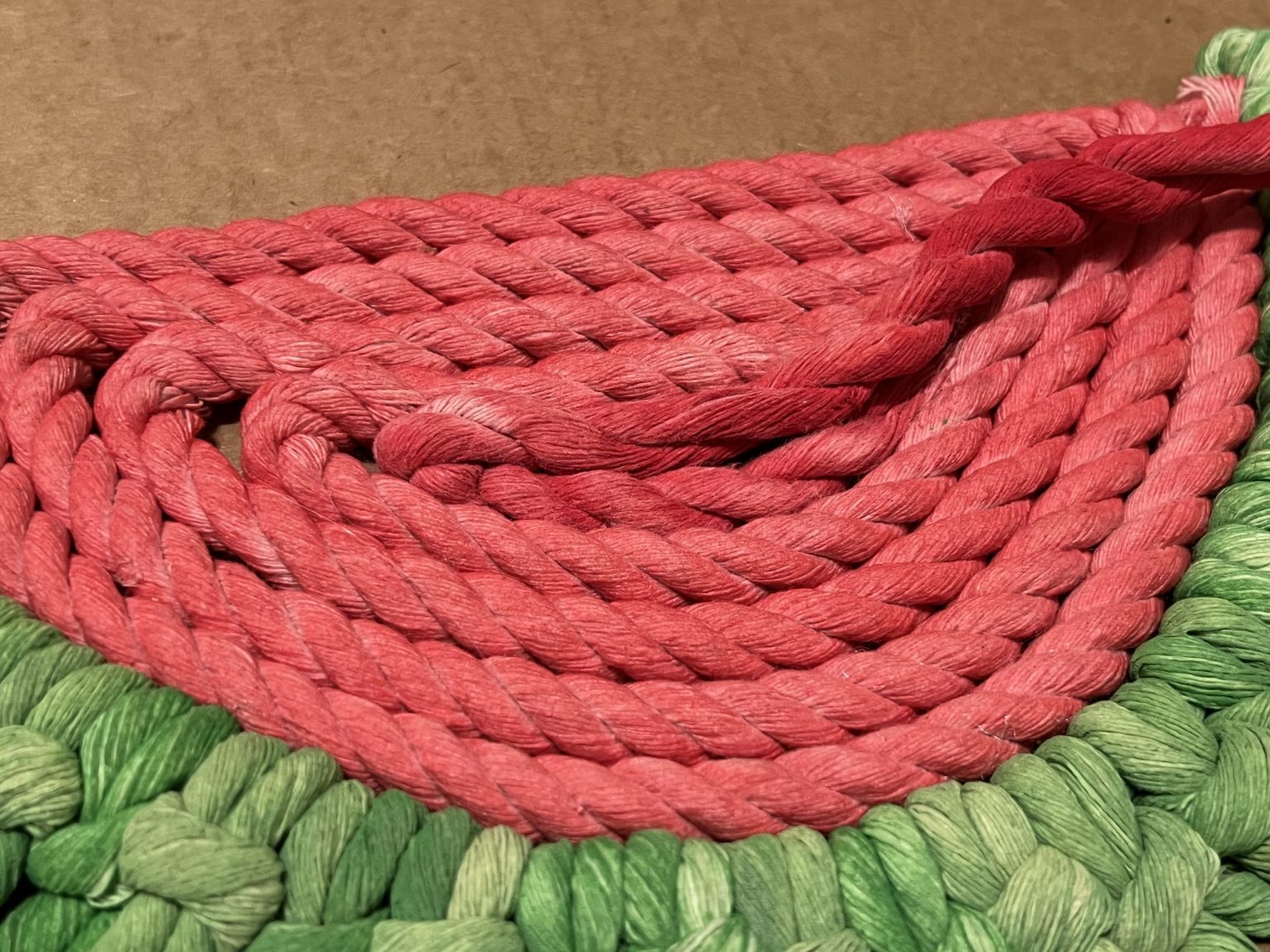how to make a watermelon with cotton rope - Re-Fabbed