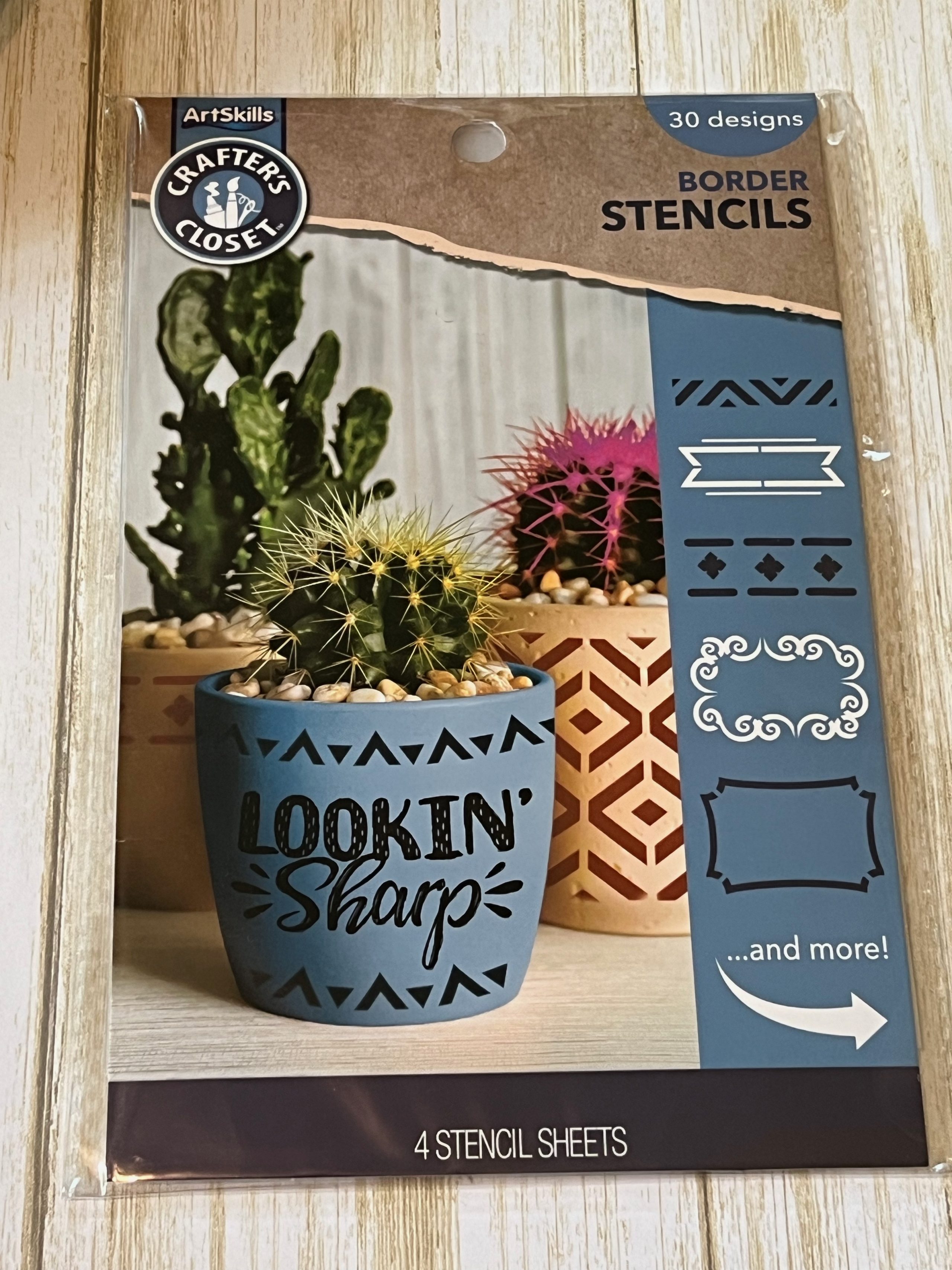 how to makeover a thrift store tray using stencils - Re-Fabbed