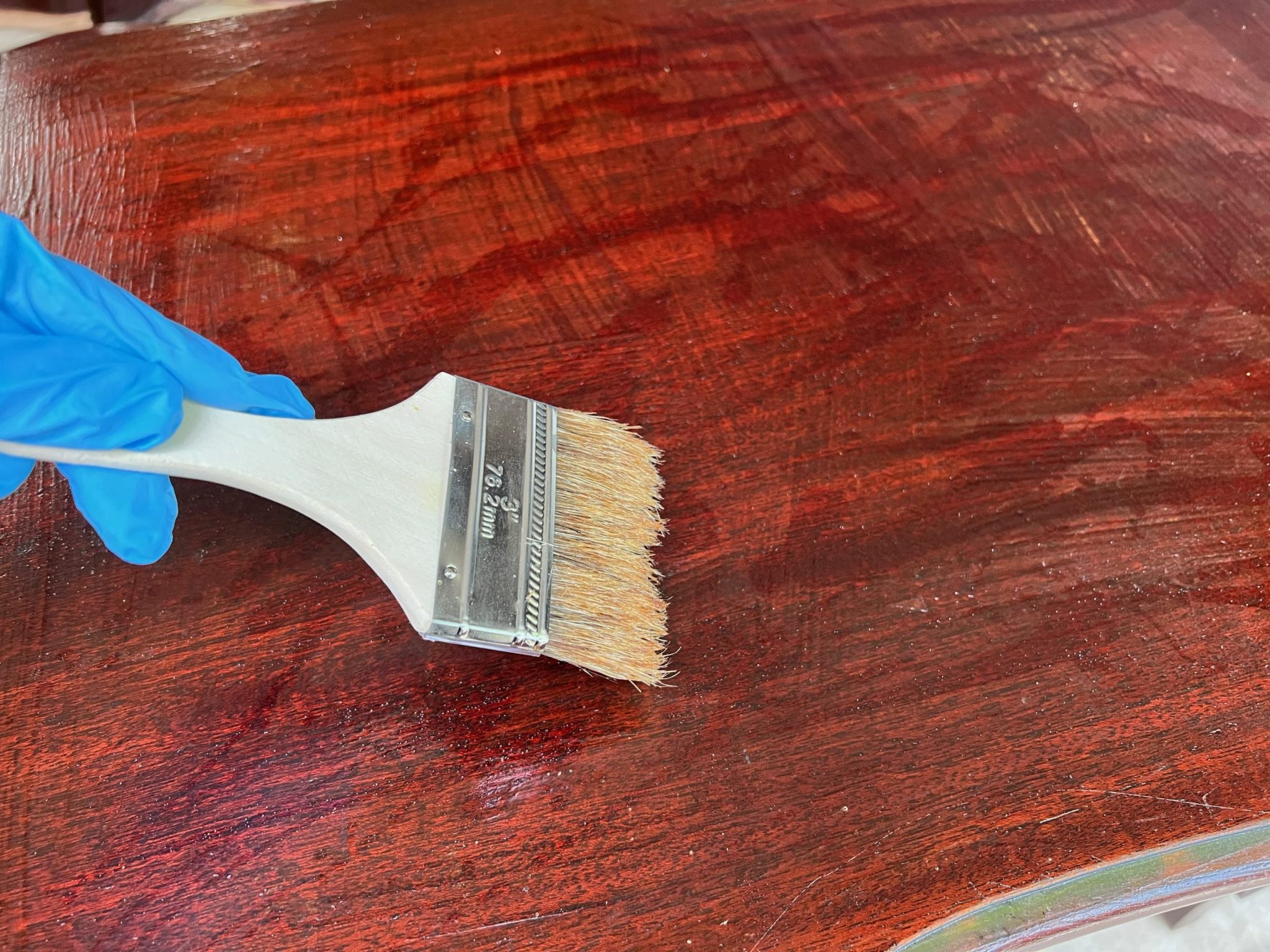 how to bleach wood veneer furniture using household bleach - Re-Fabbed