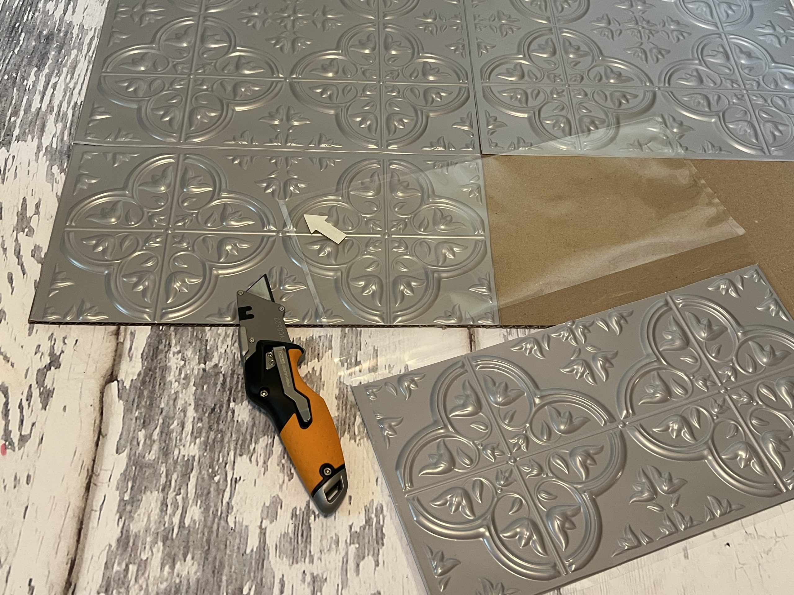 how to use adhesive wall tiles for christmas decor - Re-Fabbed