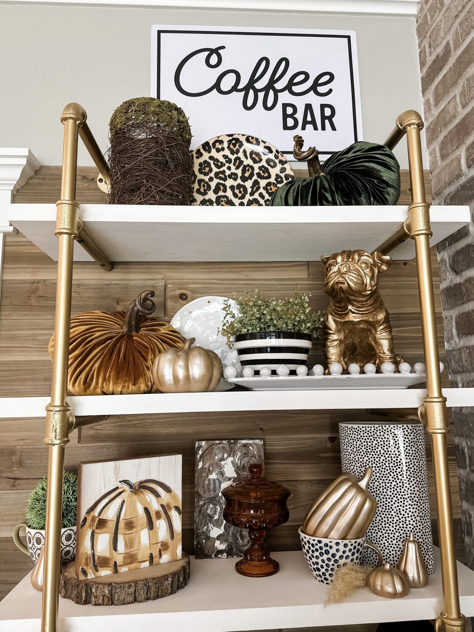 how to style a coffee bar for fall - Re-Fabbed