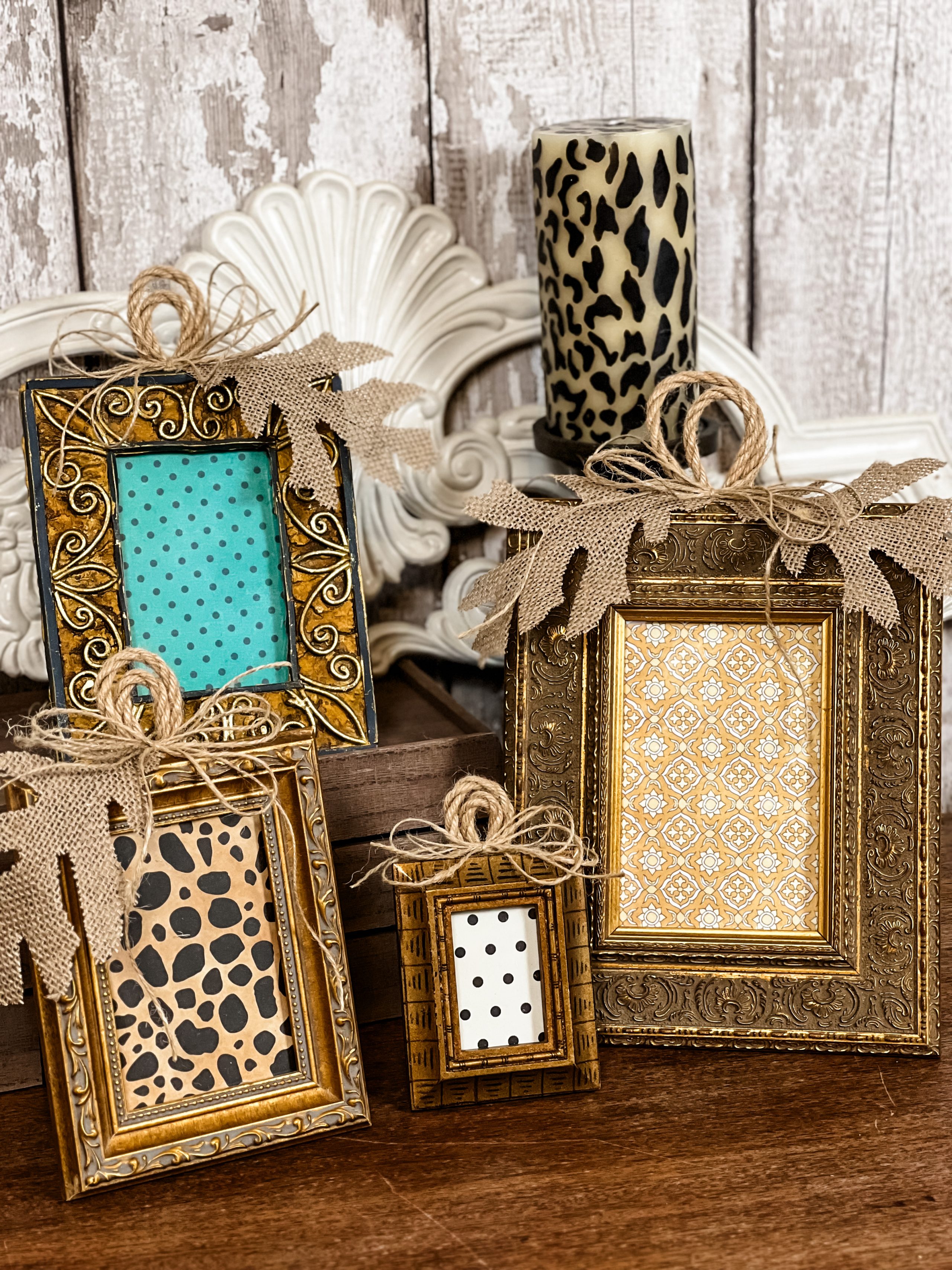 how to use picture frames to make pumpkins - Re-Fabbed