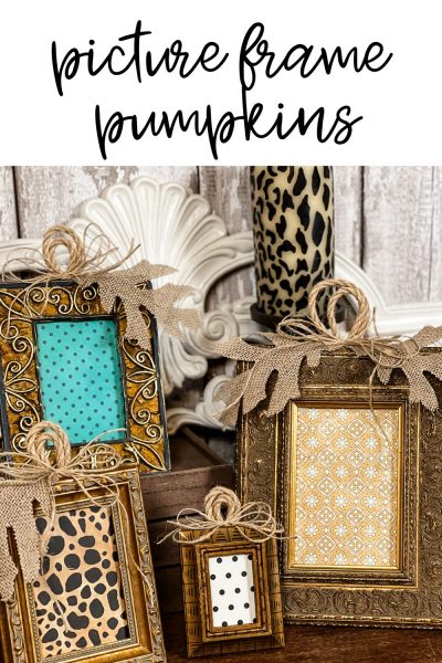 how to use picture frames to make pumpkins - Re-Fabbed