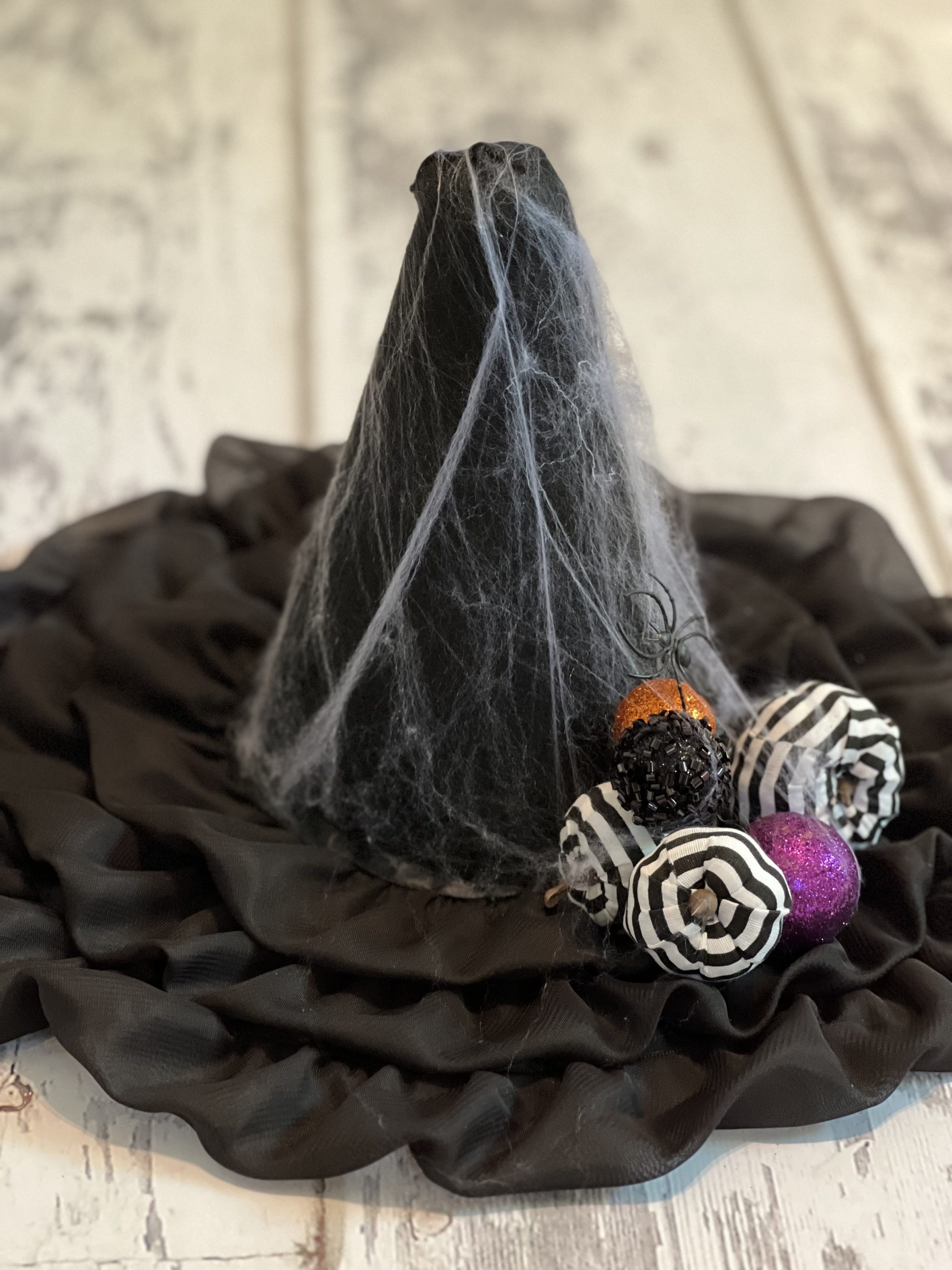 how to make a witches hat using a dollar tree tray - Re-Fabbed