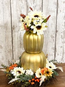 how to makeover the dollar tree stacked pumpkins - Re-Fabbed