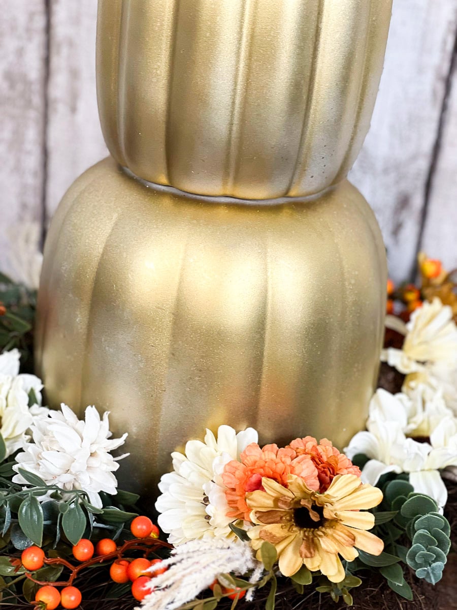 how to makeover the dollar tree stacked pumpkins - Re-Fabbed