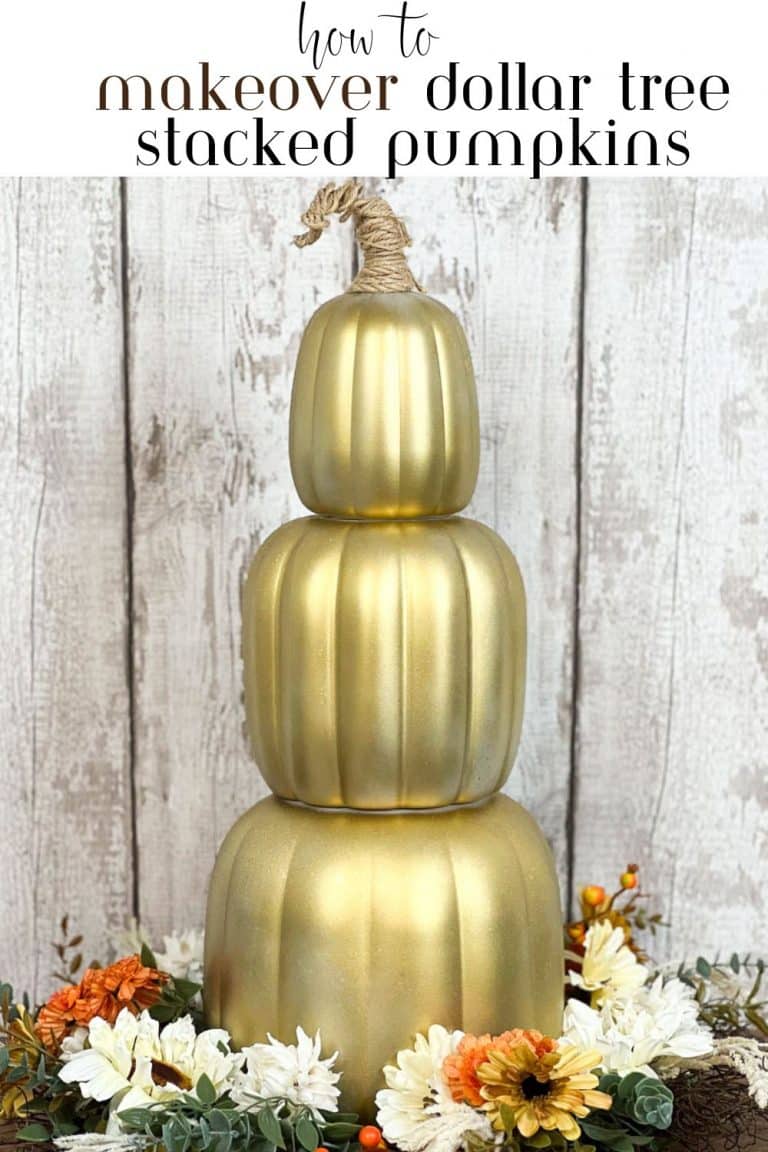 how to makeover the dollar tree stacked pumpkins - Re-Fabbed