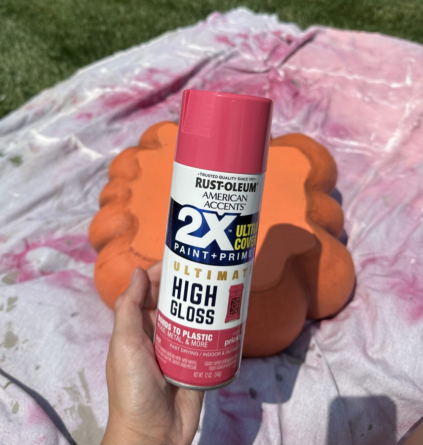 how to spray paint artificial pumpkins - Re-Fabbed