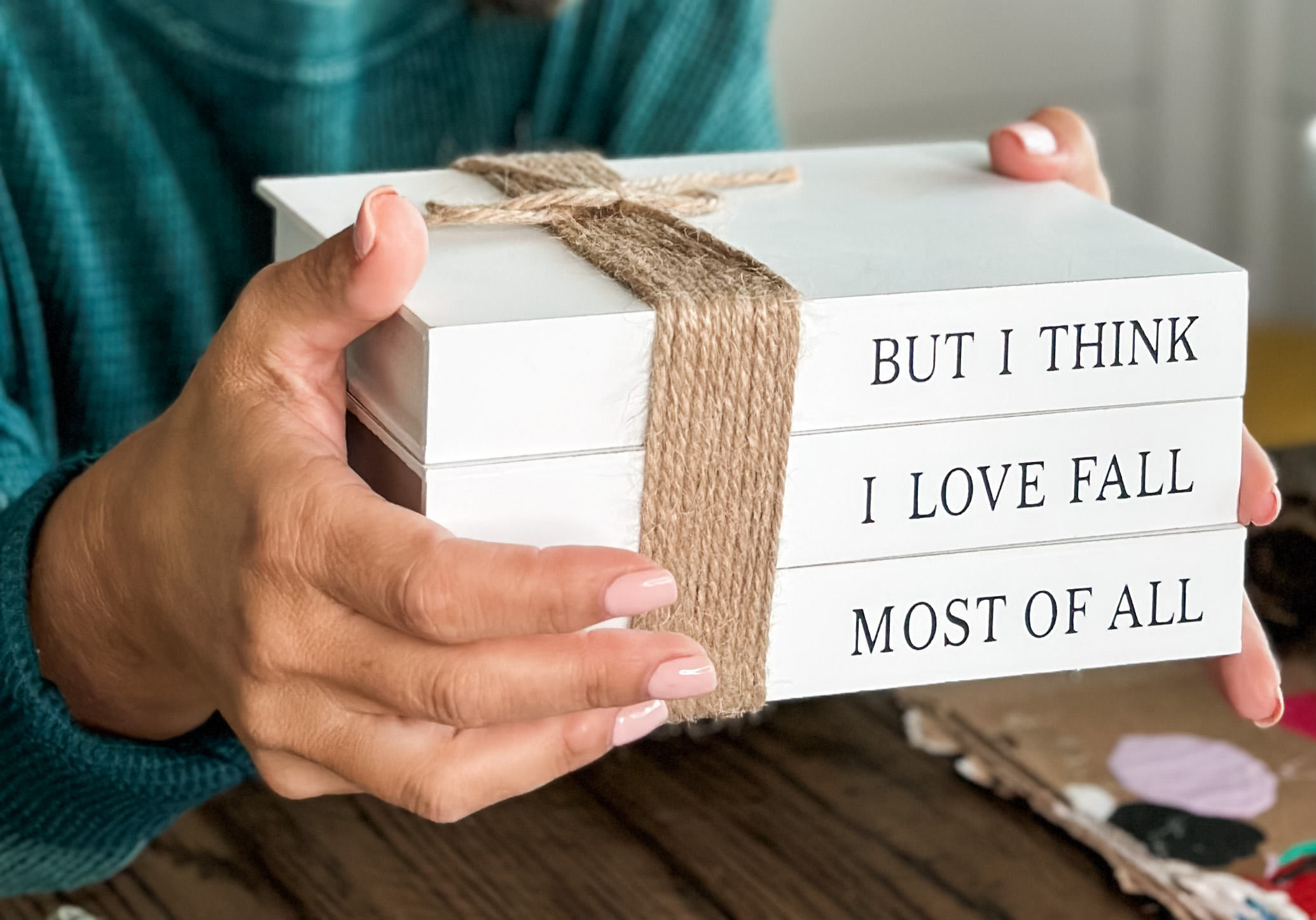 dollar general stacked books makeover - Re-Fabbed