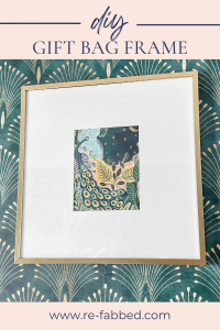 diy framed gift bag sign - Re-Fabbed
