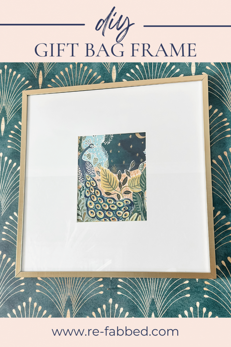 diy framed gift bag sign - Re-Fabbed