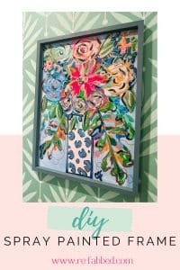 how to spray paint a frame - Re-Fabbed