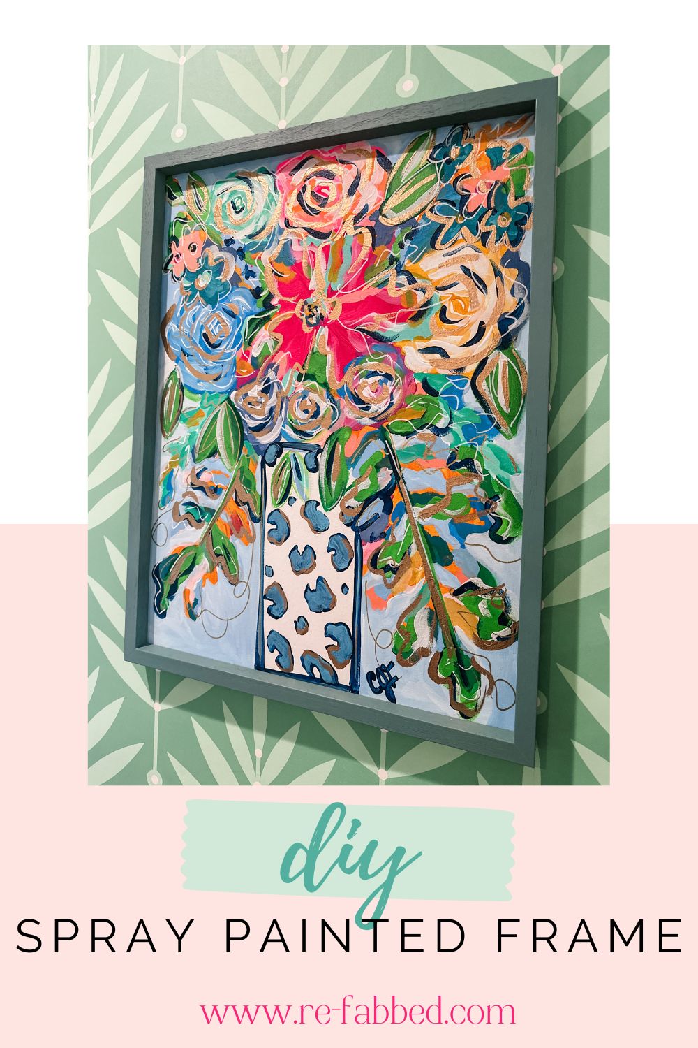 how to spray paint a frame - Re-Fabbed