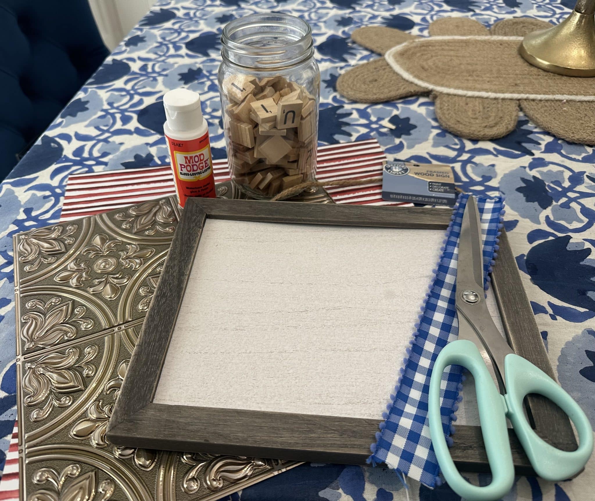 how to make a diy freedom sign using sticky tiles - Re-Fabbed