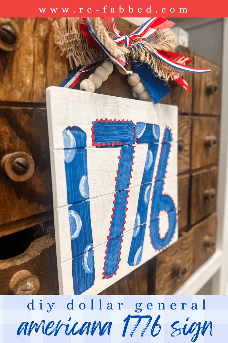 how to paint a dollar general 1776 Americana sign - Re-Fabbed