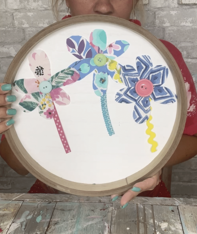 how to make a floral fabric sign - Re-Fabbed