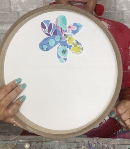 how to make a floral fabric sign - Re-Fabbed