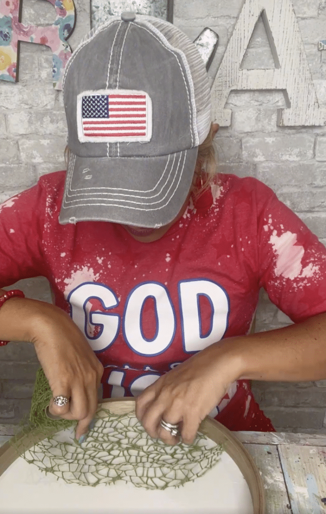 how to make a floral fabric sign - Re-Fabbed