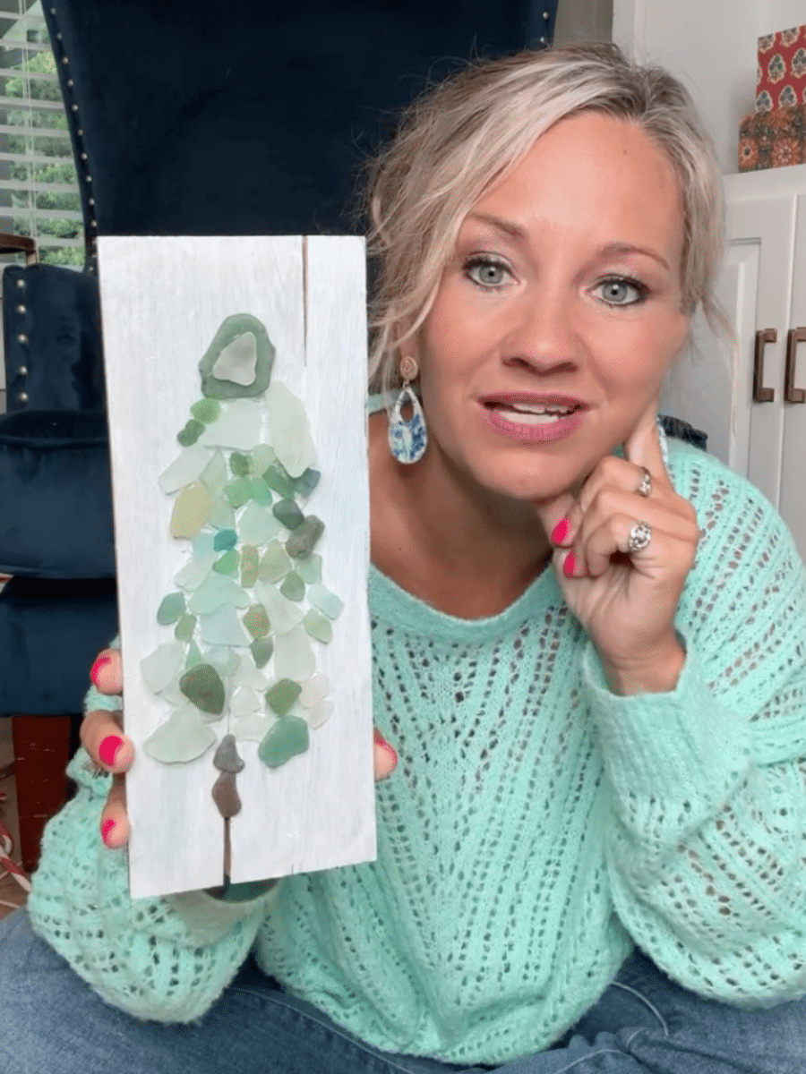 how to make a Christmas tree from sea glass - Re-Fabbed