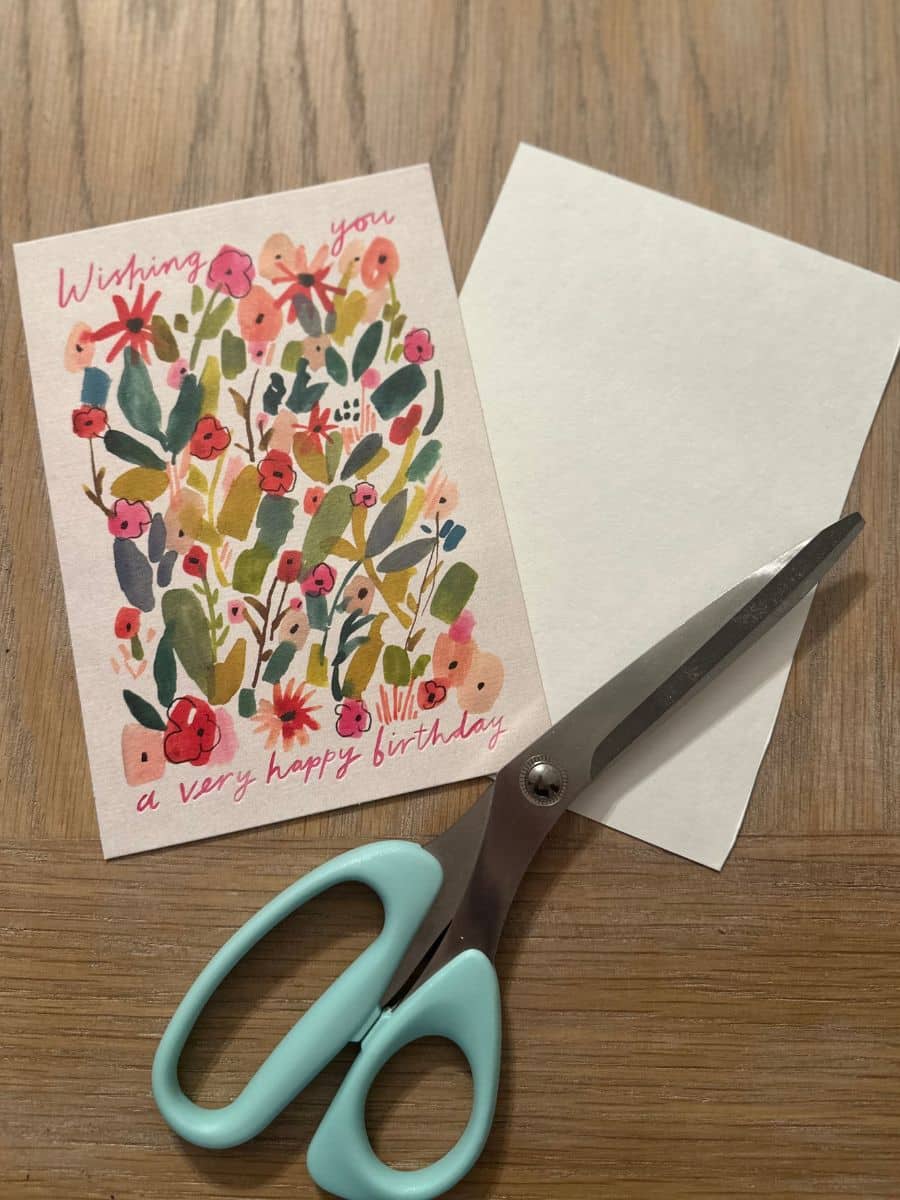 how to turn a birthday card into home decor - Re-Fabbed