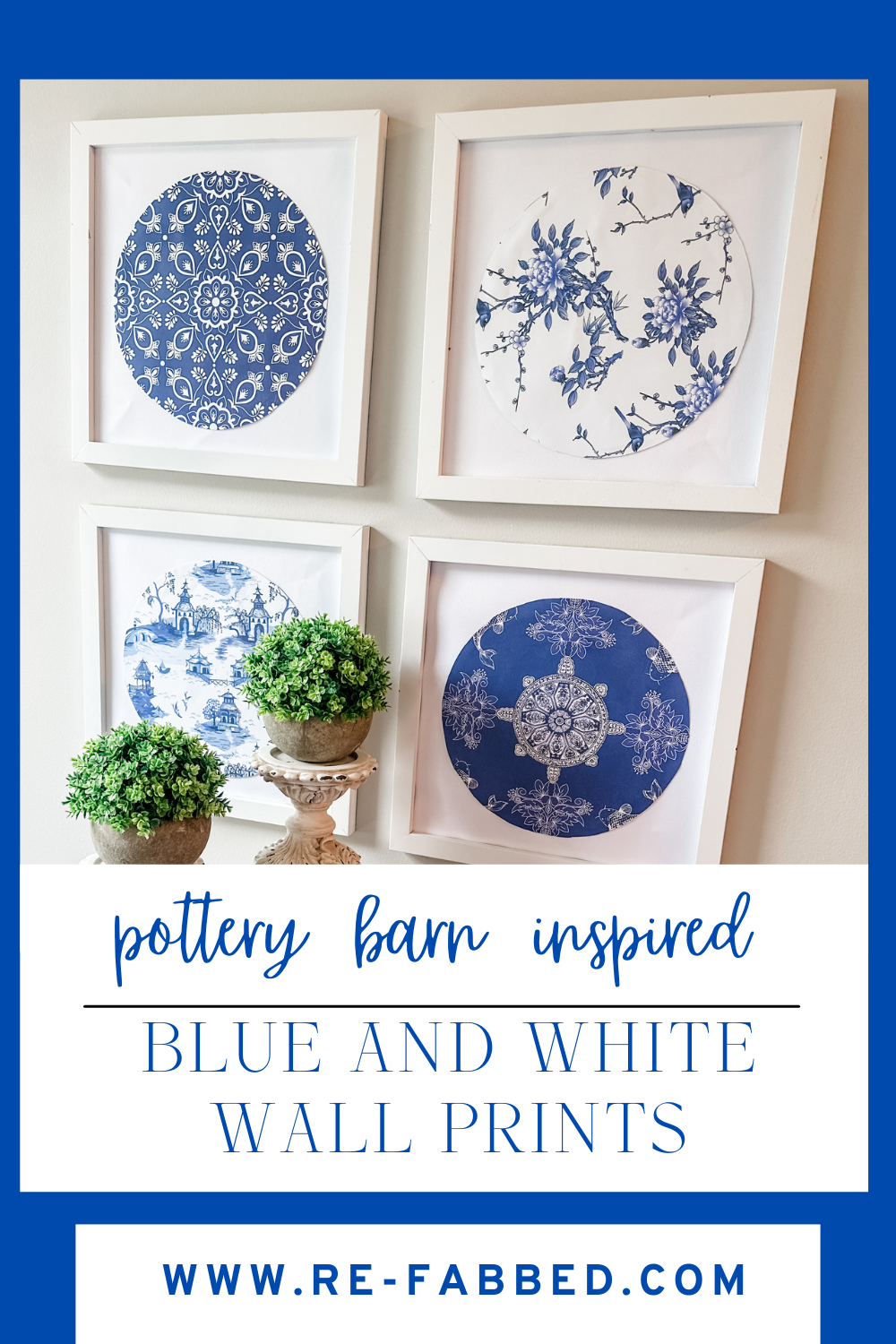 how to make pottery barn inspired chinoiserie wall art - Re-Fabbed