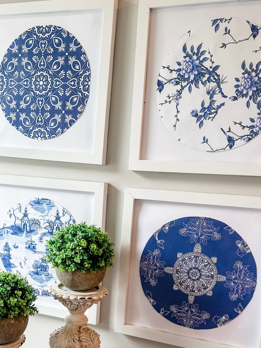 how to make pottery barn inspired chinoiserie wall art - Re-Fabbed