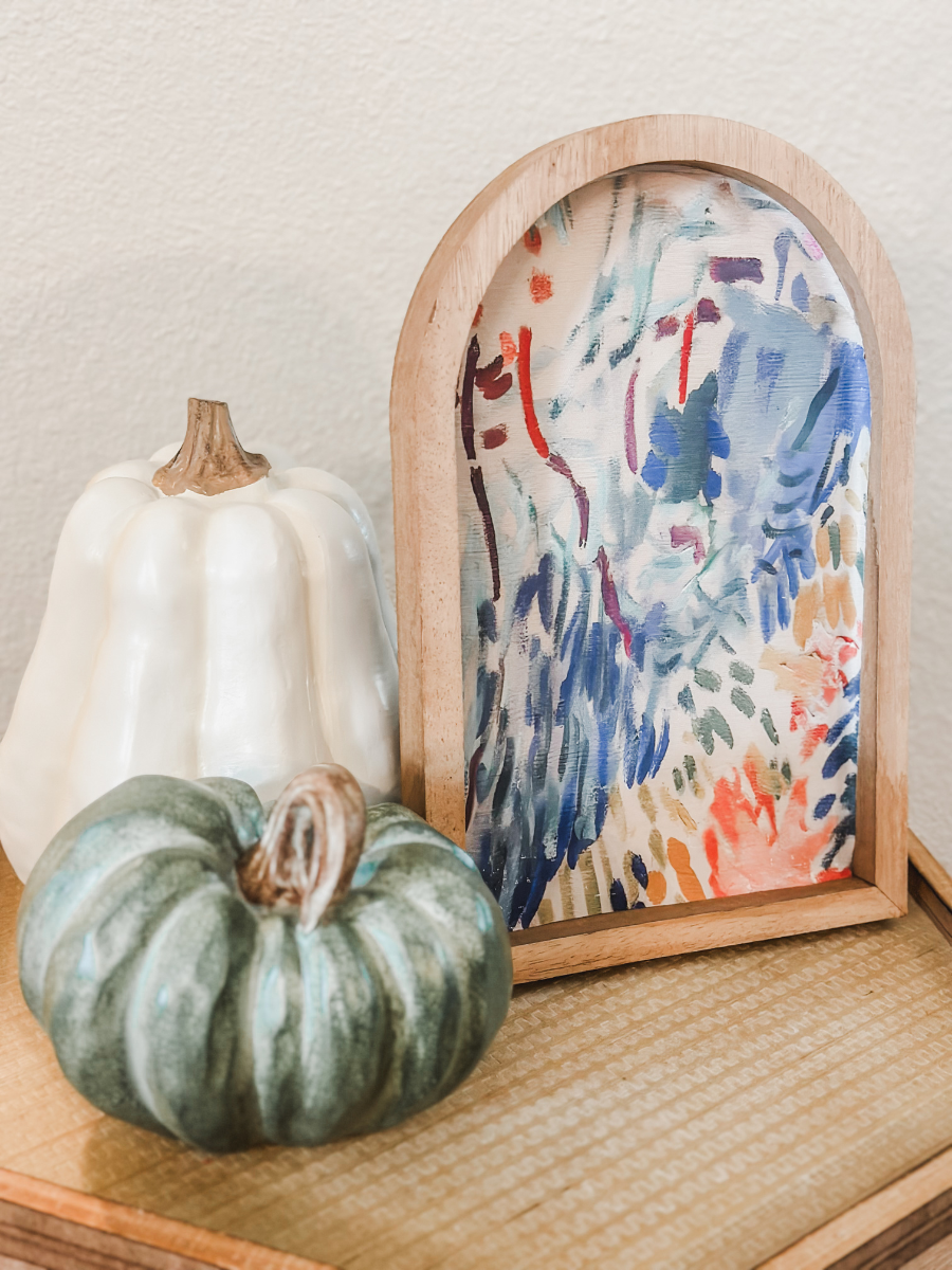 how to makeover dollar general decor using an art print - Re-Fabbed