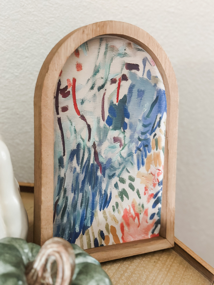 how to makeover dollar general decor using an art print - Re-Fabbed