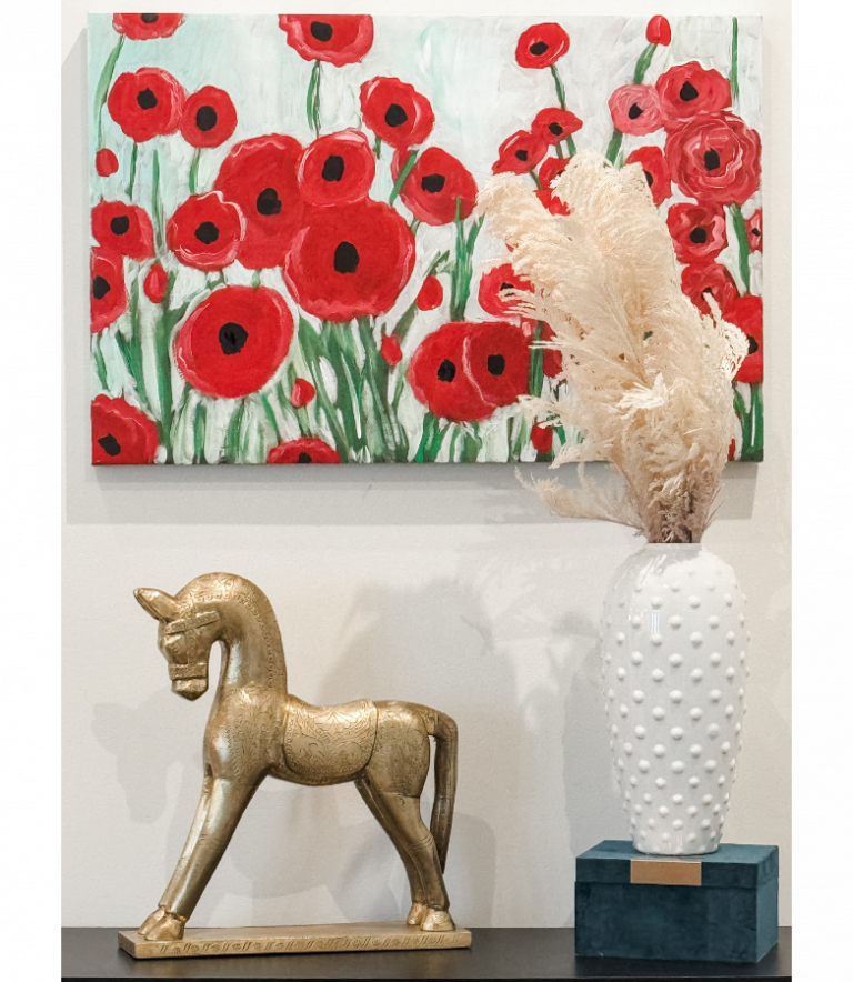 how to makeover a goodwill canvas with paint - Re-Fabbed