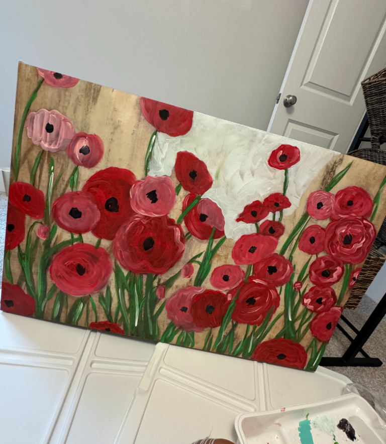 how to makeover a goodwill canvas with paint - Re-Fabbed